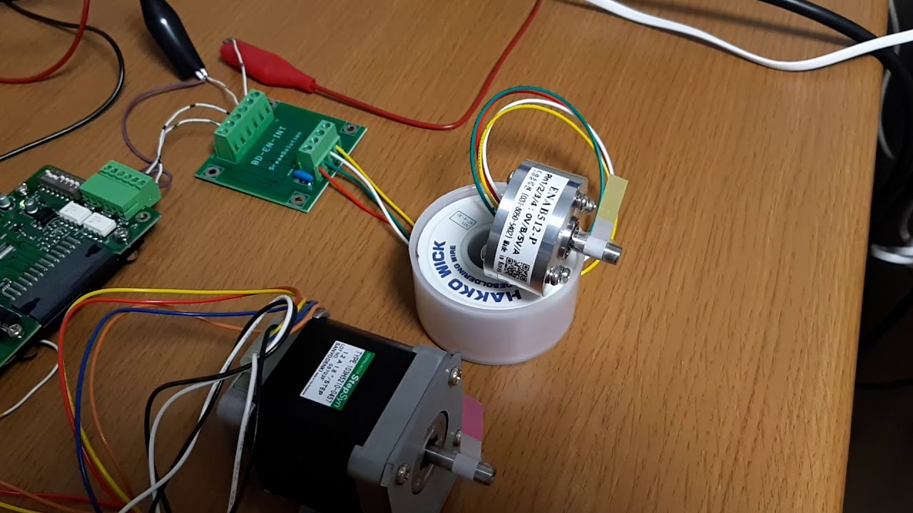 드림솔루션 로터리엔코더enab512 P 엔코더인터페이스bd En Int모터드라이버mw Vstb24d2s V2를 이용하여 스테핑모터를 제어합니다 Youtube