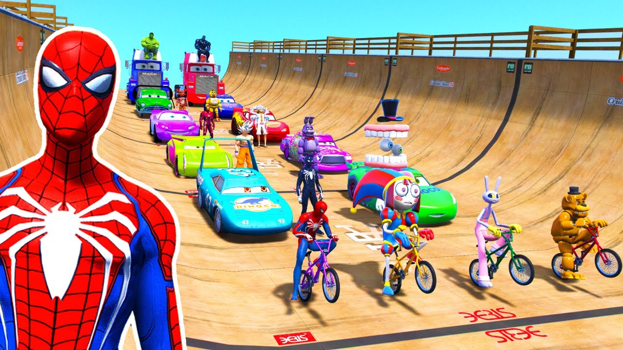 GTA V Epic New Stunt Race For Car Racing Challenge by Trevor and Shark ...