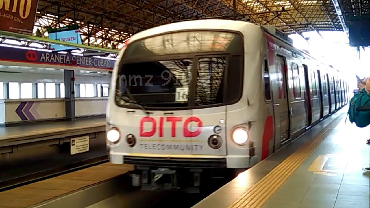 LRT-2/LRTA Trainset 16 with DITO Telecommunity wrap ads Compilation ...