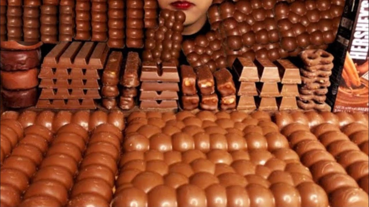 ASMR CHOCOLATE MILKA BUBBLY, TICO ICE CREAM, CHOCO CAKE, KITKAT ...