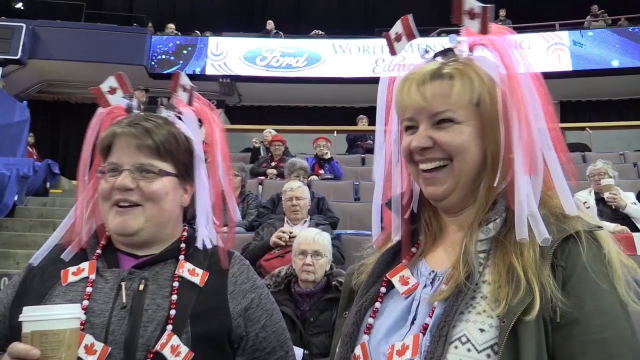 Curling fans flock to men's world championship at Northlands - YouTube