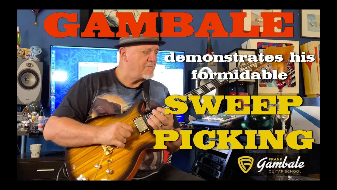 GAMBALE SWEEP PICKING Demonstration. The Guitar Legend Shows How It's ...