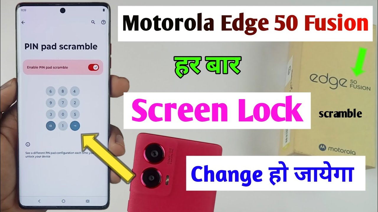 motorola edge 50 fusion auto change screen lock scramble / phone ...