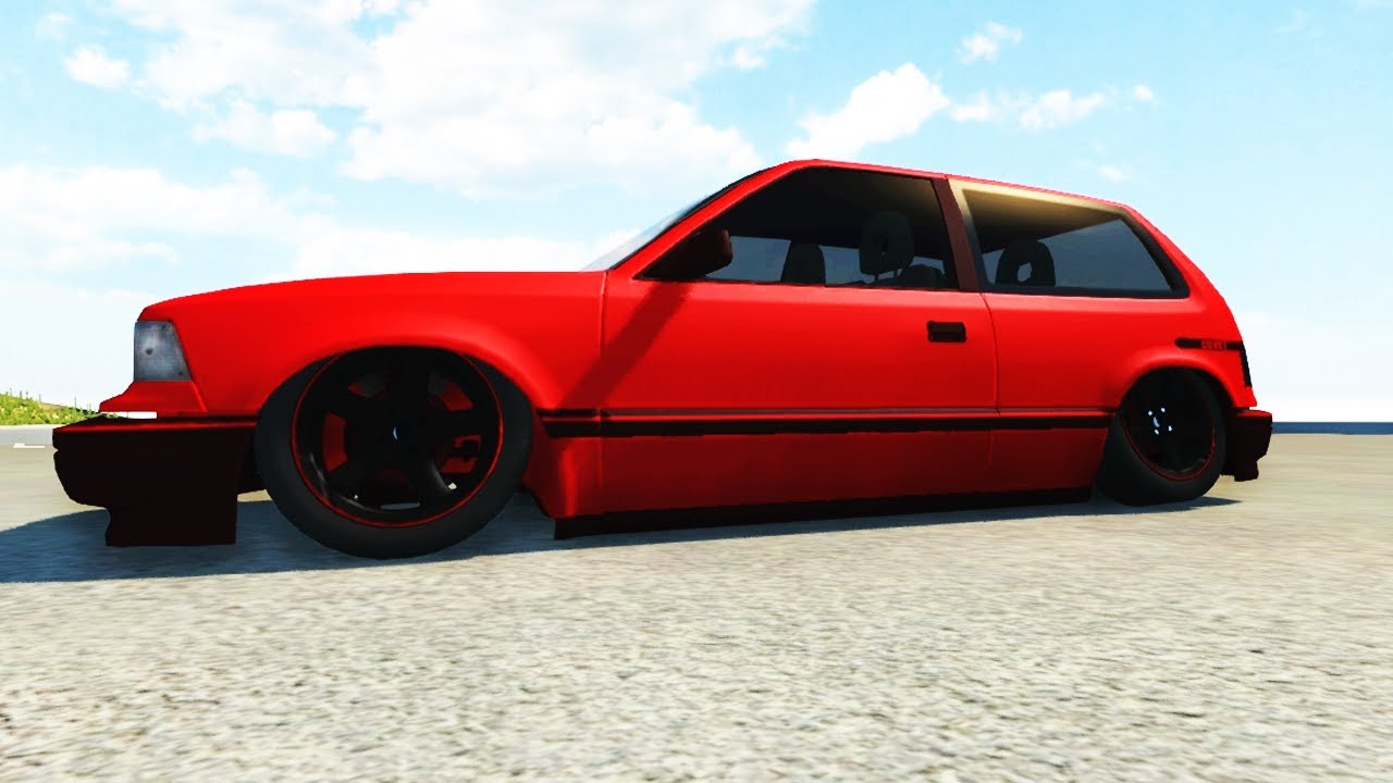 BeamNG Drive Alpha: Ibishu Covet Tuner Crash Testing - YouTube