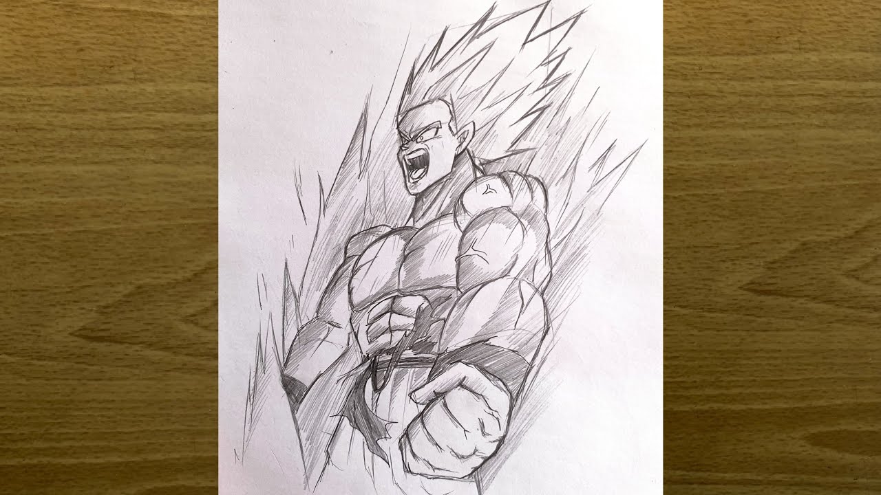 How to Draw Goku Rage || How to Draw Goku Ssj || Dragon Ball - YouTube