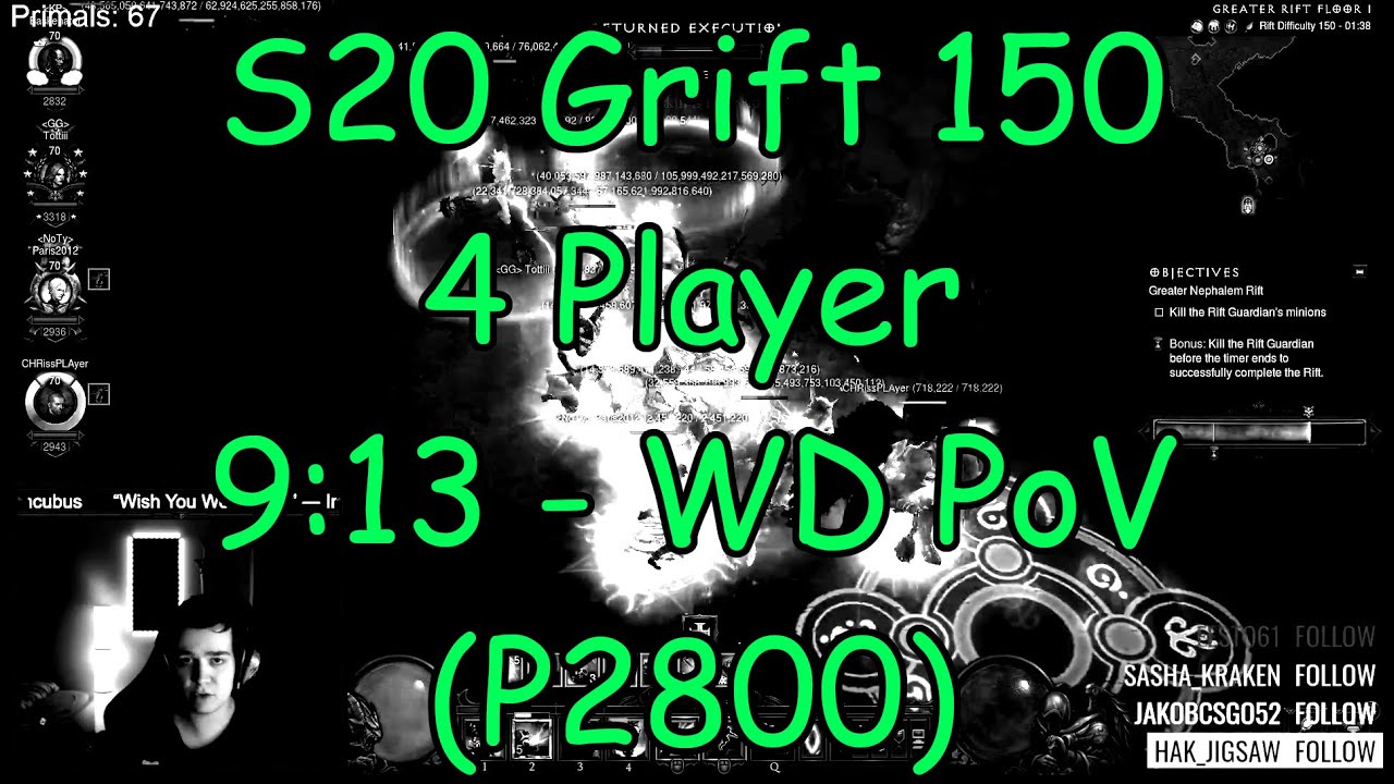 Season 20 Grift 150 4 Player 9:13 - WD PoV (P2800) - YouTube