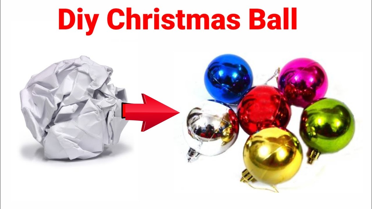How To Make Christmas Ball With Paper/Christmas Ball Making At Home/Diy ...