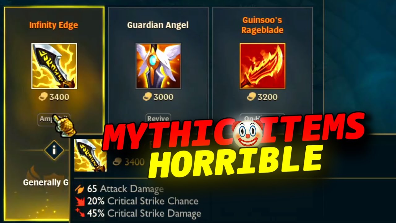 Mythic Items are a Failure - YouTube