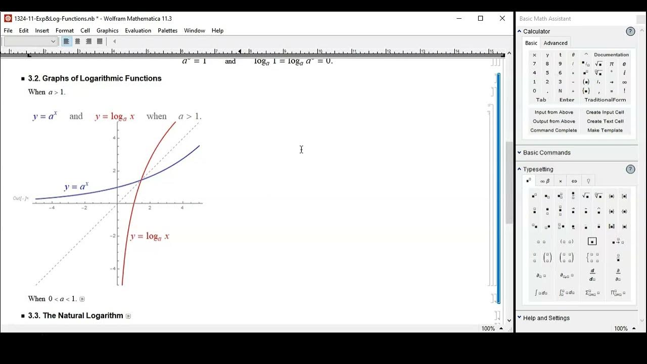 1324-11-3A Logarithmic Functions - YouTube