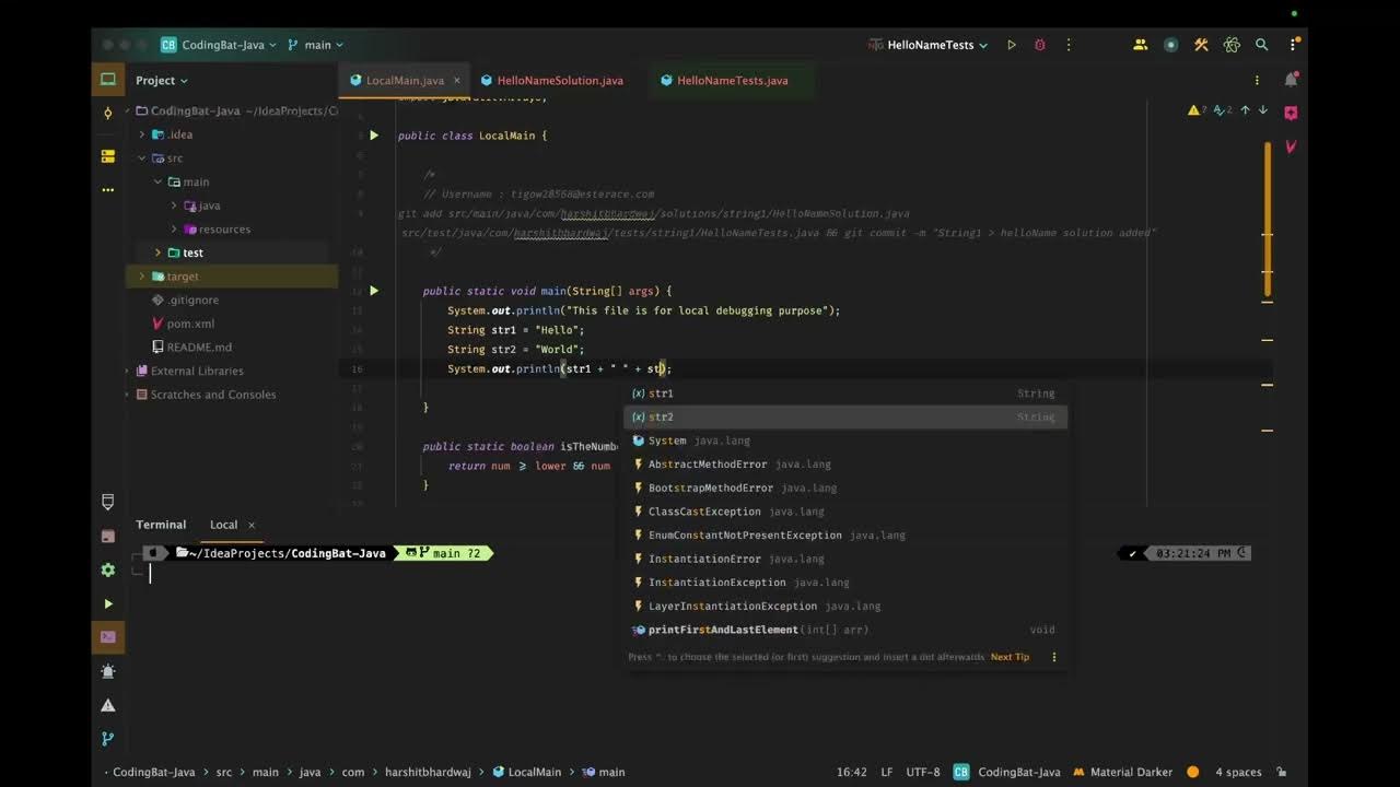 CodingBat Java | String-1 Section | helloName - YouTube