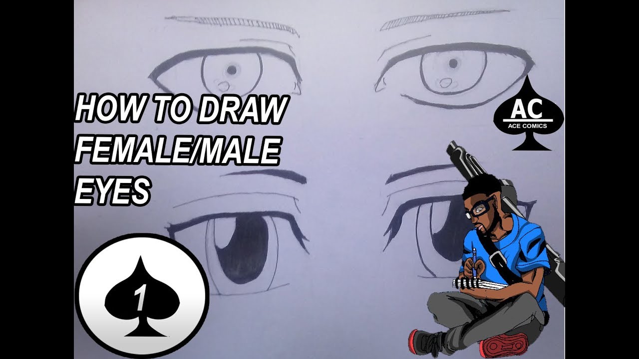 TUTORIAL #1HOW TO DRAW MALE/FEMALE EYES - YouTube