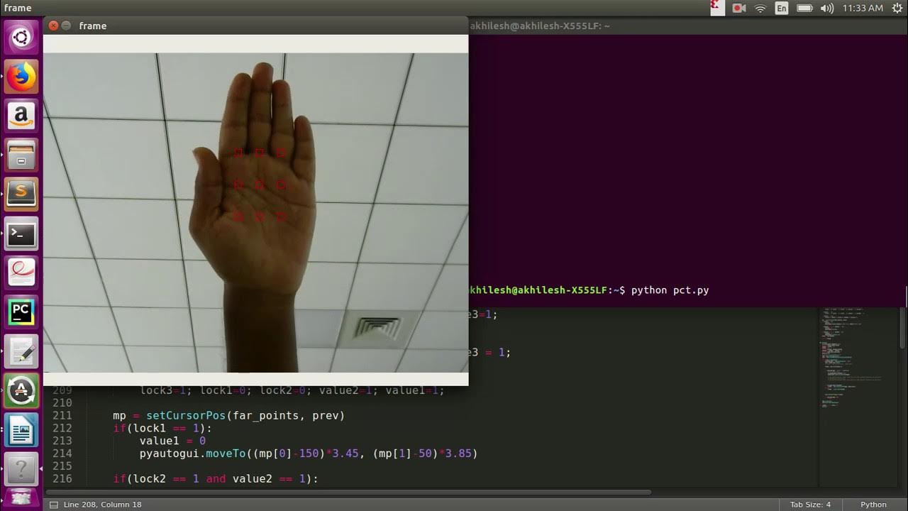 Hand Gesture controlled mouse cursor - YouTube