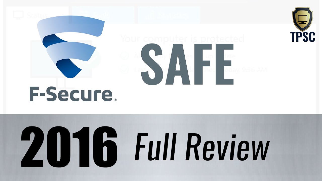F Secure Safe (Internet Security) 2016 Review - YouTube