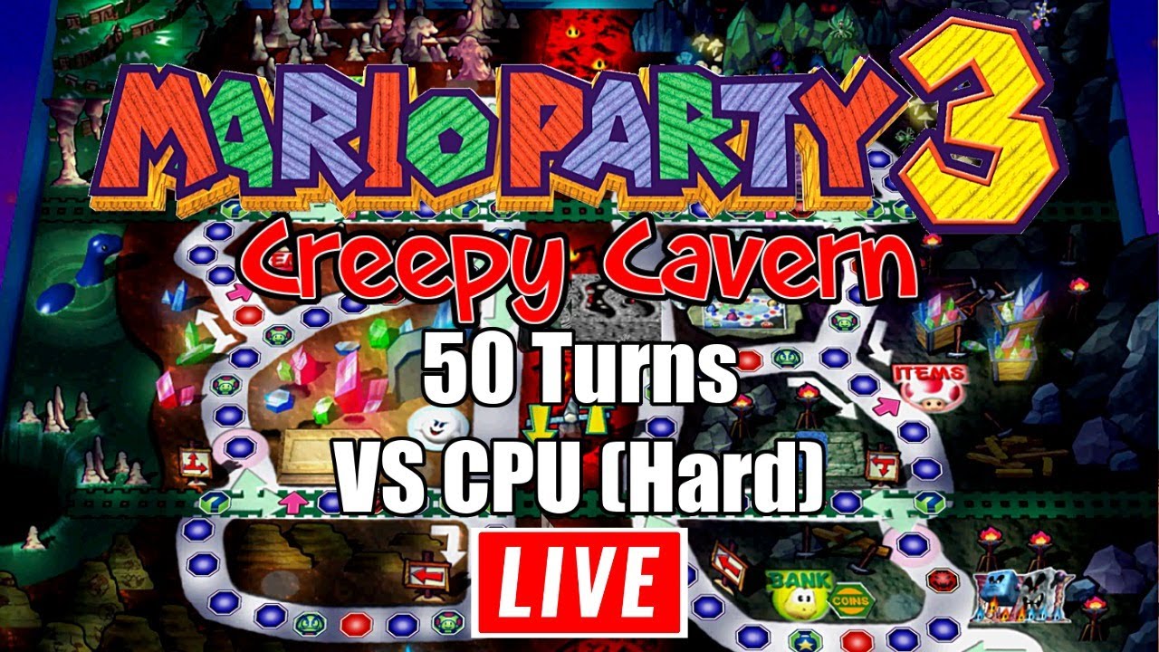 Mario Party 3 - Creepy Cavern - 50 Turns - Hard CPU - YouTube