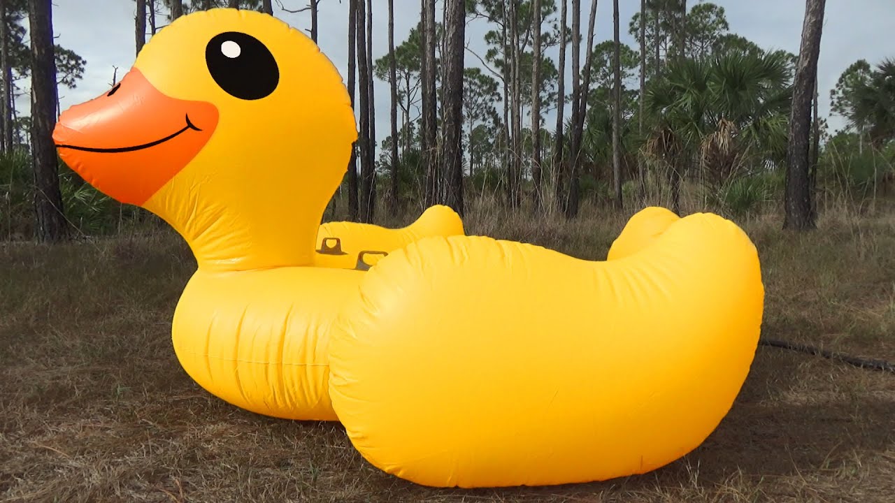 Mega Duck Inflatable Island from Intex - YouTube