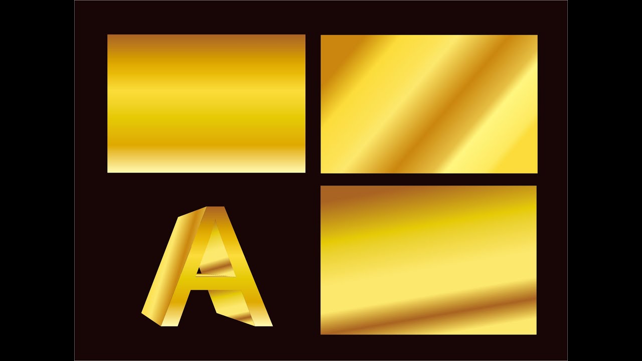 Tutorial corel draw : Membuat sample warna dengan effect gold - YouTube