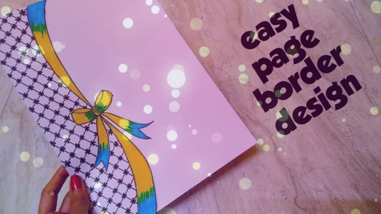 Easy borders desing for project/a4 page border desing - YouTube