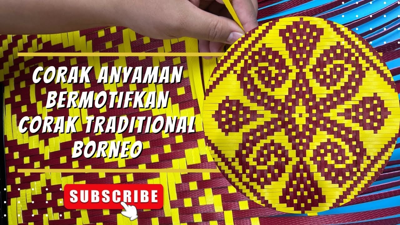DIY:Corak Anyaman Bermotifkan Corak Traditional Borneo - YouTube