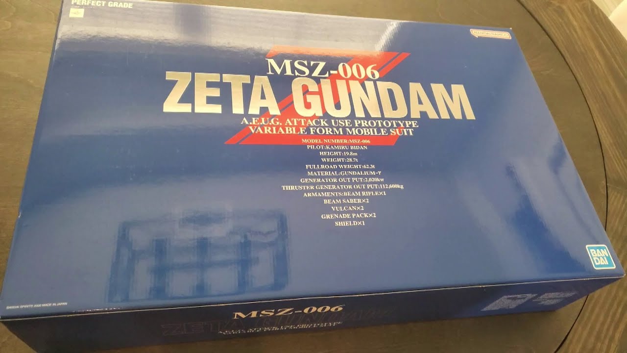 Zeta Gundam Perfect Grade Unboxing - YouTube