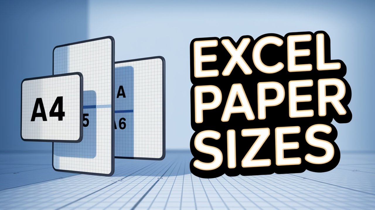 Excel Paper Size Settings A4, A5, A6, A7, Legal & Custom Sizes - YouTube