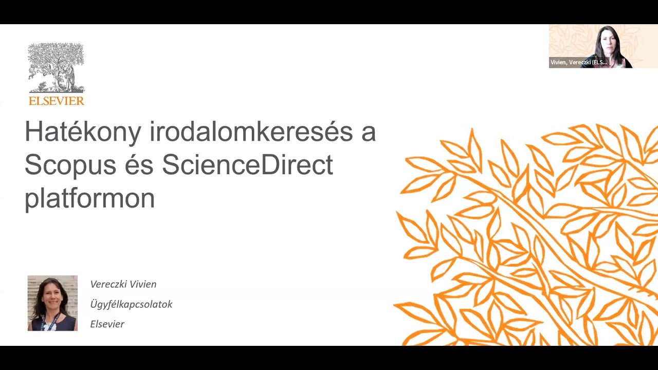 Hatékony irodalomkeresés a Scopus és ScienceDirect platformon - YouTube