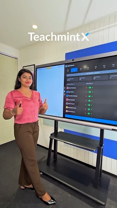 Track Attendance Smarter with Teachmint X Interactive Whiteboard - YouTube