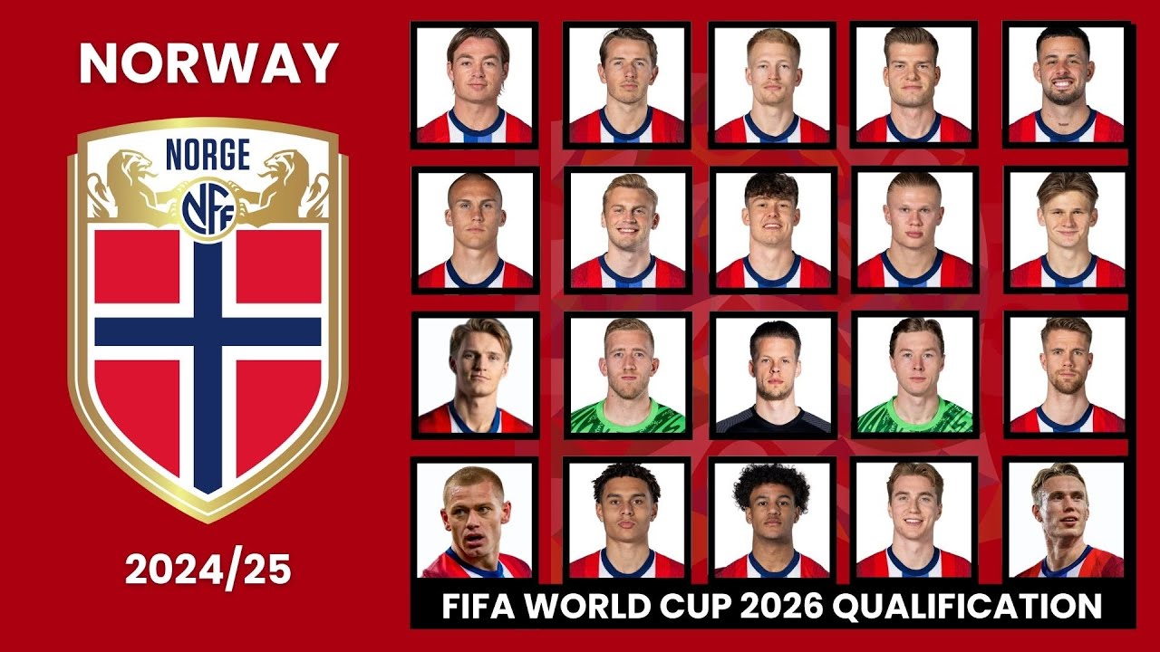 Norway National Team Official Squad, For Fifa World Cup Qualification ...