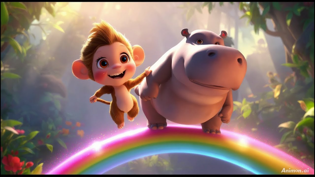 Bonnie the Monkey and Kiki the Hippo Visiting Raduga - YouTube