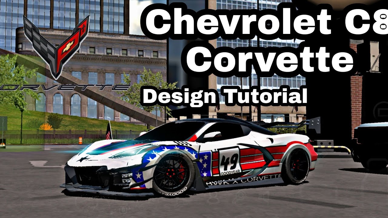 Chevrolet C8 Corvette Daytona Livery Tutorial | Car Parking Multiplayer ...