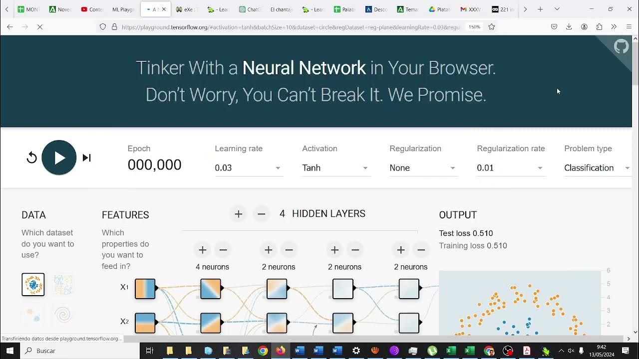 Playground de TensorFlow Redes neuronales X-MEN Machine Learning IA TIC CYR IES Monterroso - YouTube