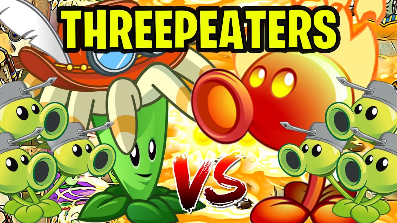 Plants vs Zombies 2 Epic MOD - BATTLE OF THREEPEATERS - Bloomerang vs ...