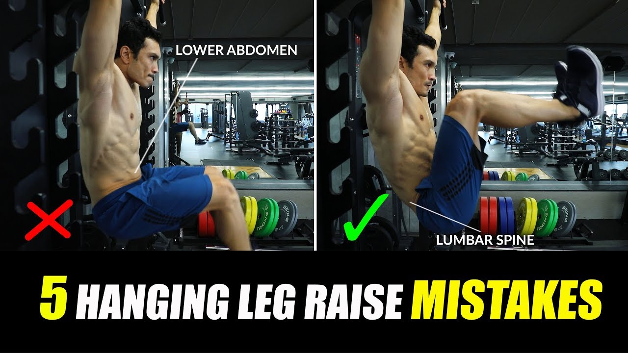5 Dangerous HANGING LEG RAISE Mistakes [Six pack Abs] तुरंत रोकें - YouTube