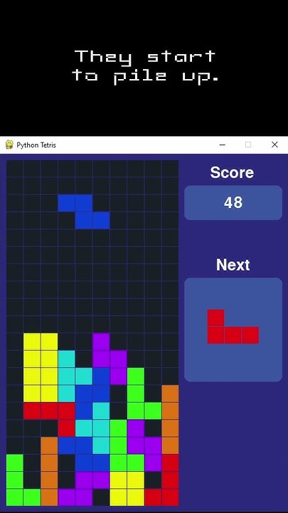 I made a Tetris game with Python! - YouTube