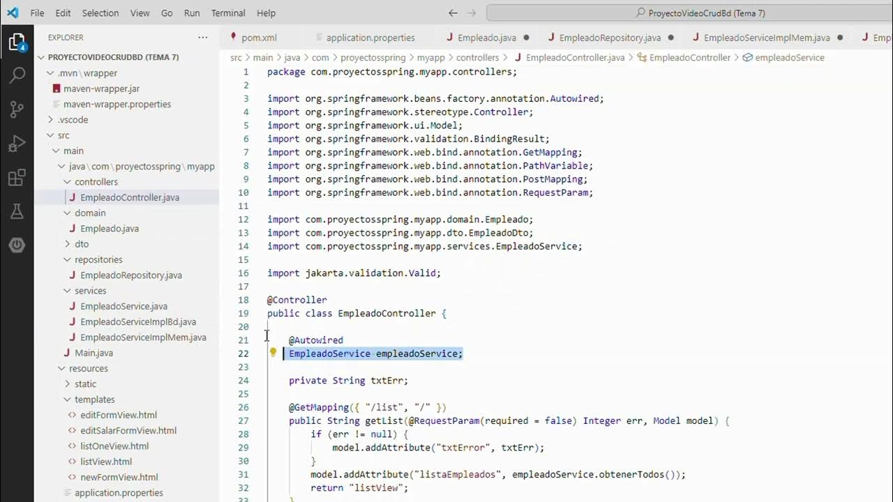 Spring Framework. Acceso a base de datos con JPA - YouTube