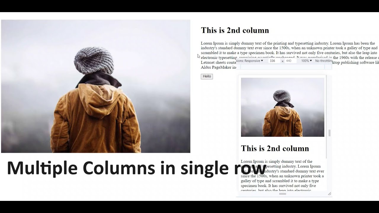 How To Create Multiple Columns In A Single Row In Html Using Css Youtube 7054