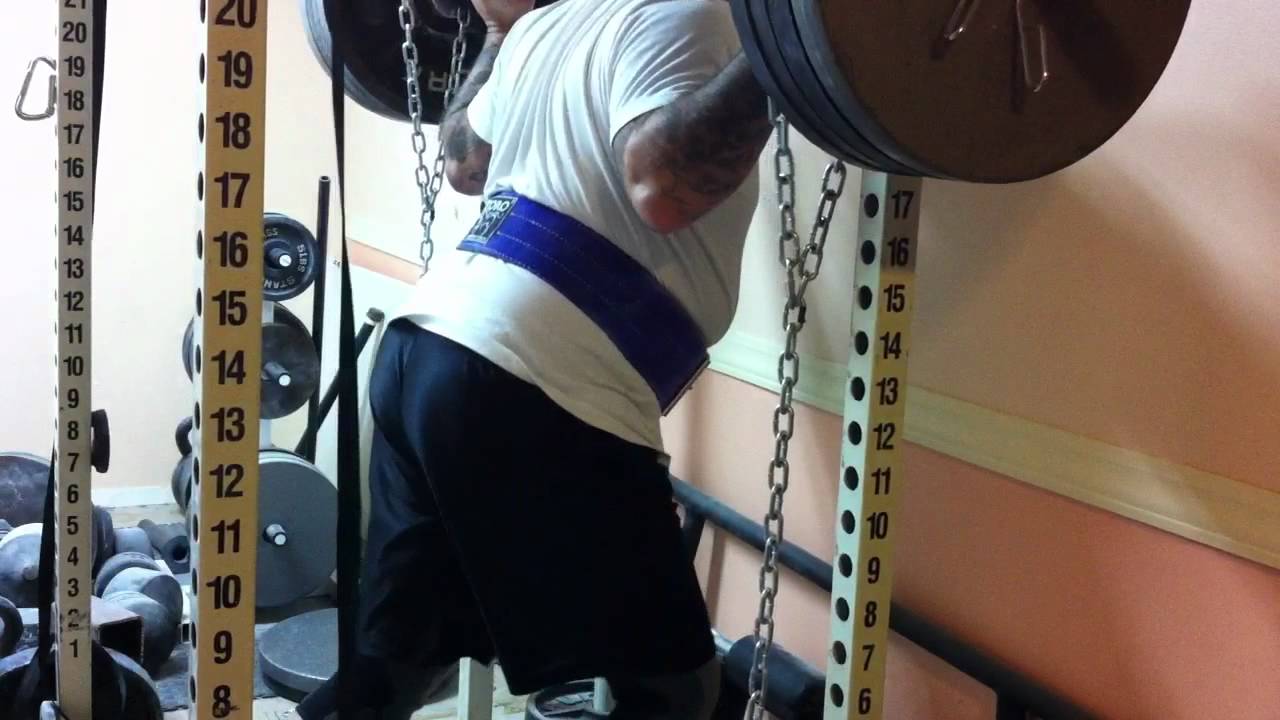 Chain Rested GM Reps To 405 x 3 - YouTube