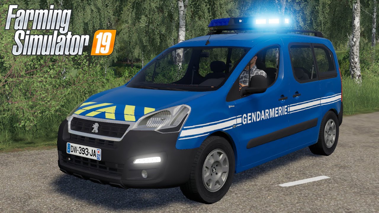FS19 - 2015 Peugeot Partner II GENDARMERIE Police - Car mod for Farming ...