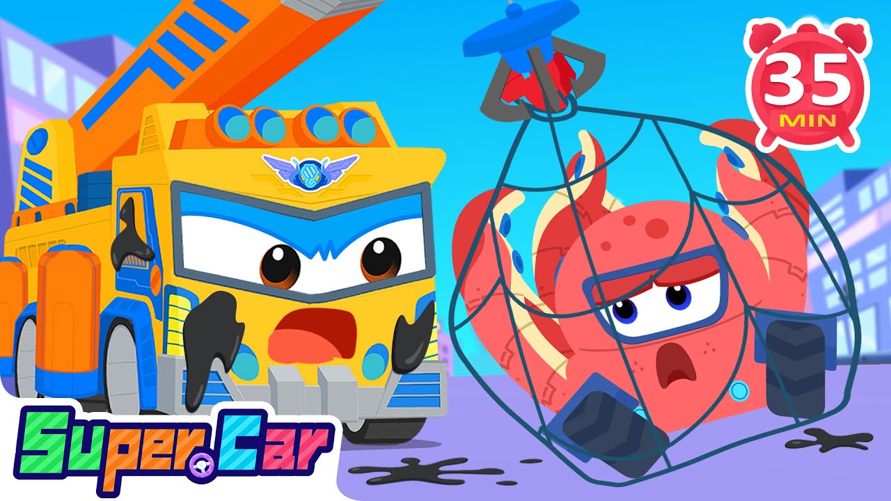 Monster Car Cartoons & MORE | Crane Truck & Construction Vehicles ...