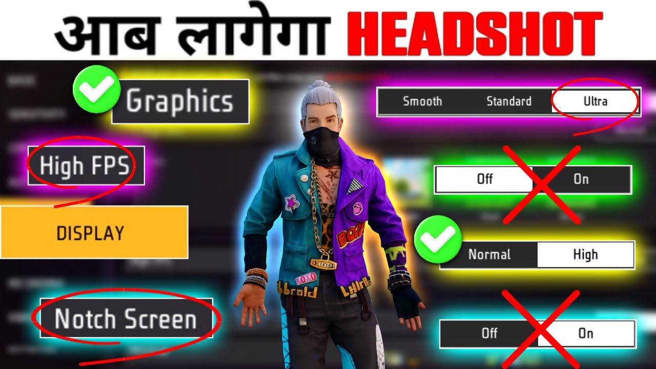 आब लगेगा Headshot 💥Free Fire Display Setting | Free Fire Headshot ...