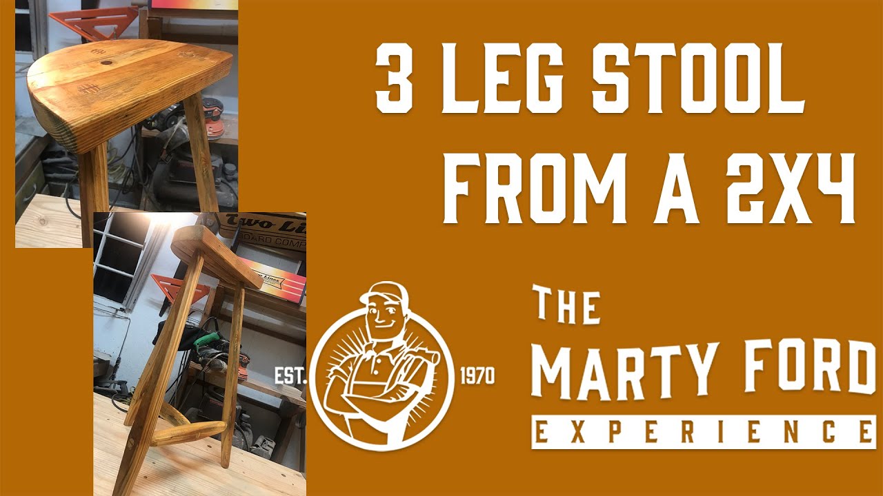 3 Leg Stool! Out of one 2x4! - YouTube