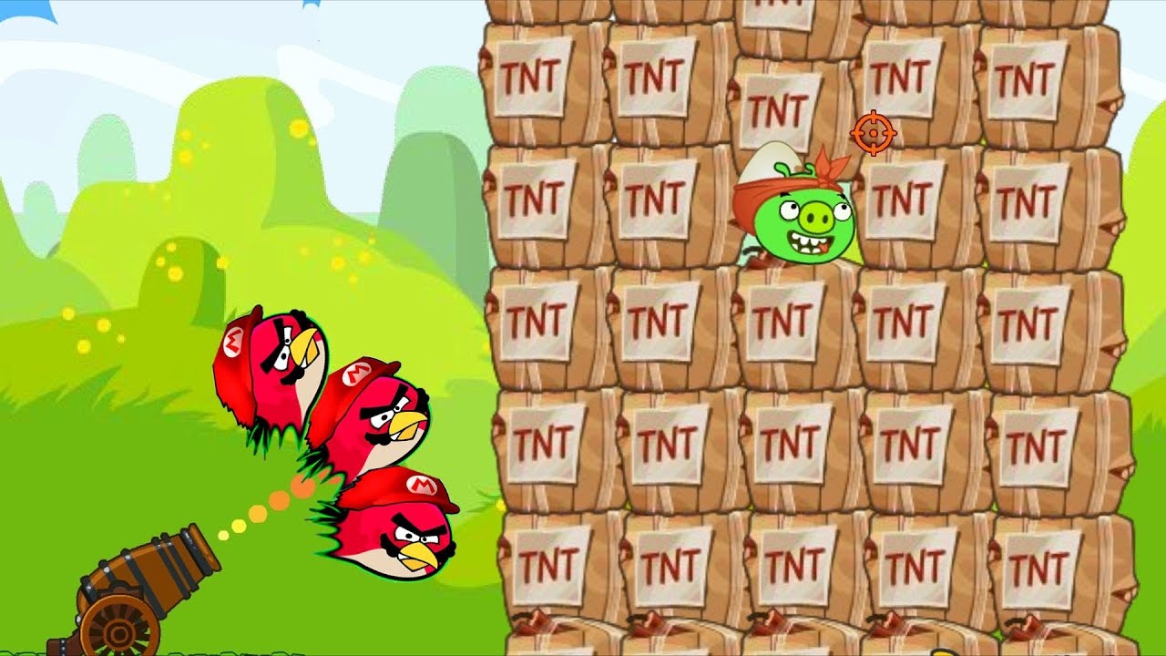 Angry Birds Collection Cannon 2 - BLAST ONE PIGGIES WITH 1000 TNT BY ...