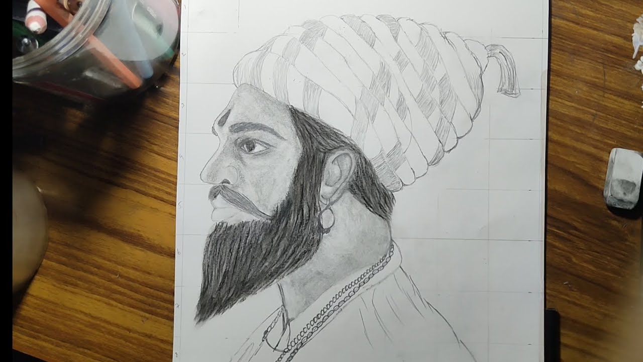 Chatrapathi sivaji drawing | Pencil artwork | Time-lapse - YouTube