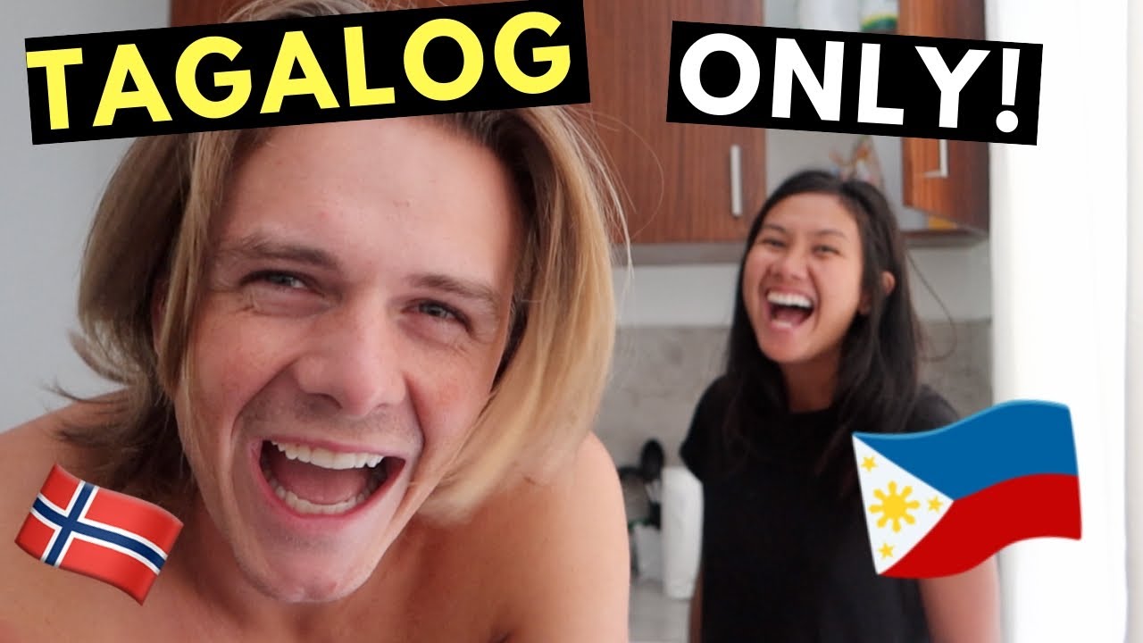 speaking TAGALOG ONLY to my FOREIGNER JOWA *so funny!* - YouTube
