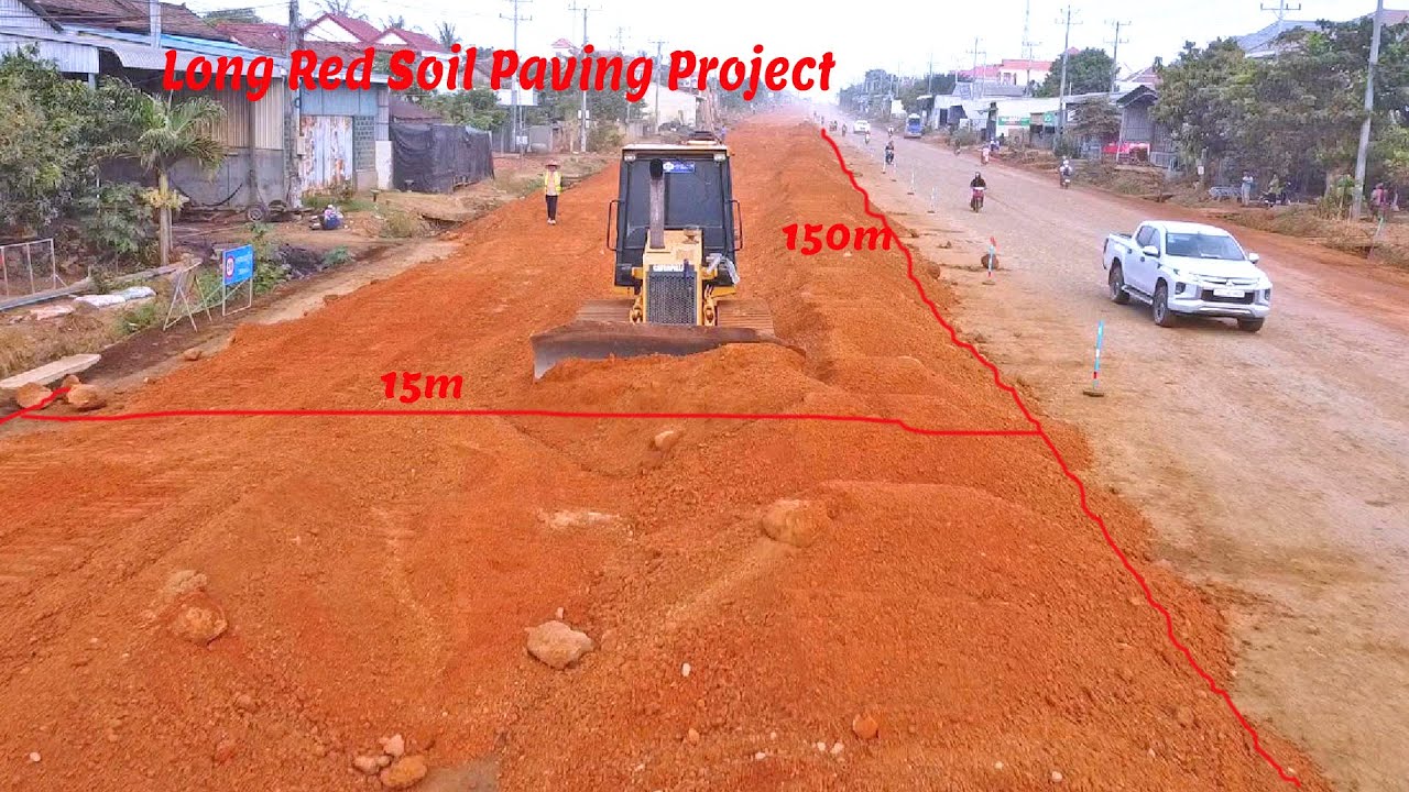 Perfect Execution! Massive Red Dirt Road Construction | Expert Land ...