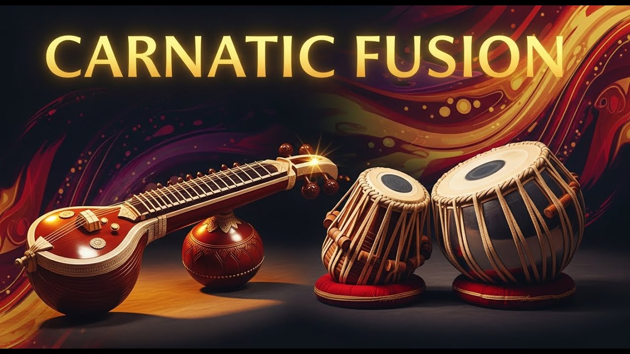 Carnatic Fusion Groove | Veena Melody & Tabla Beats | Relax Mind,Work ...