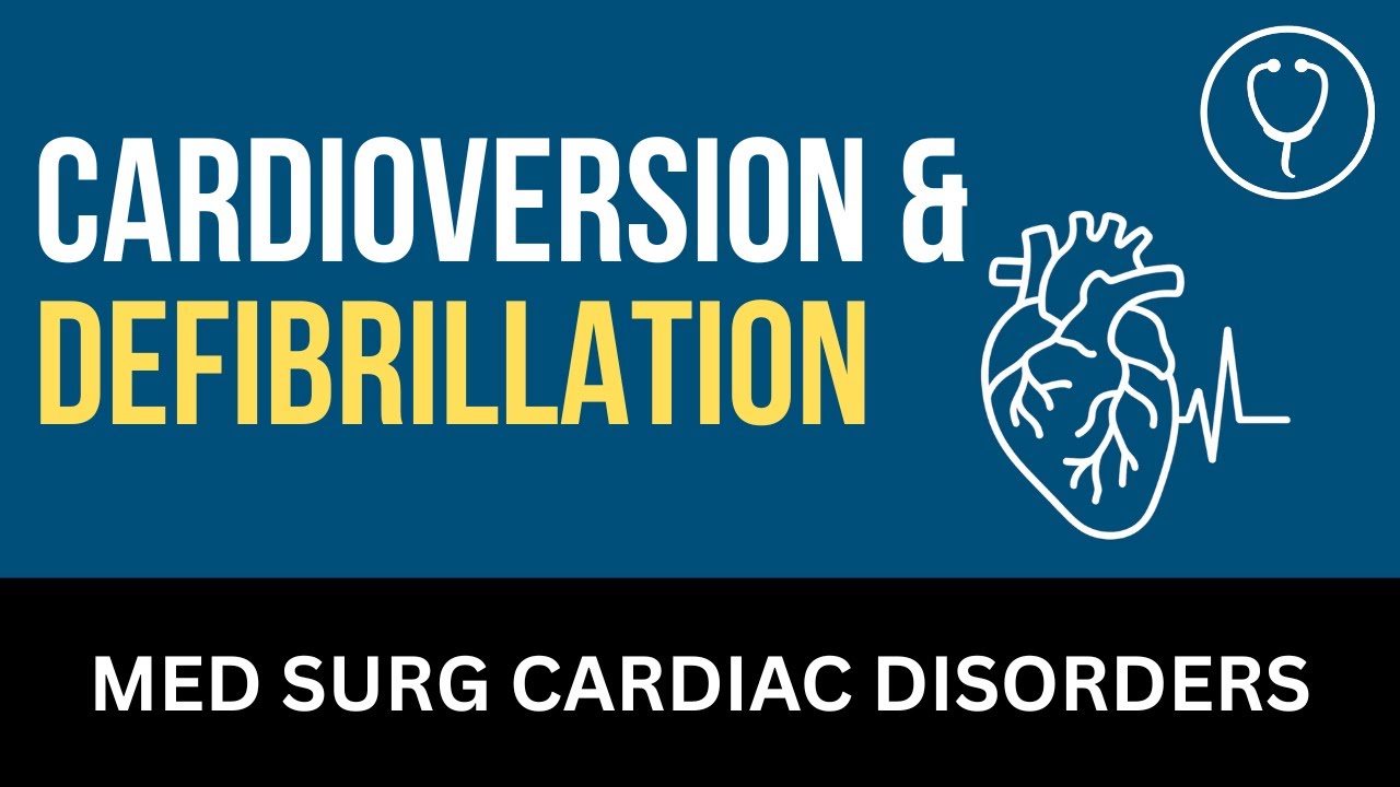 Cardioversion & Defibrillation - Nursing Lecture - Chapter 22 - YouTube