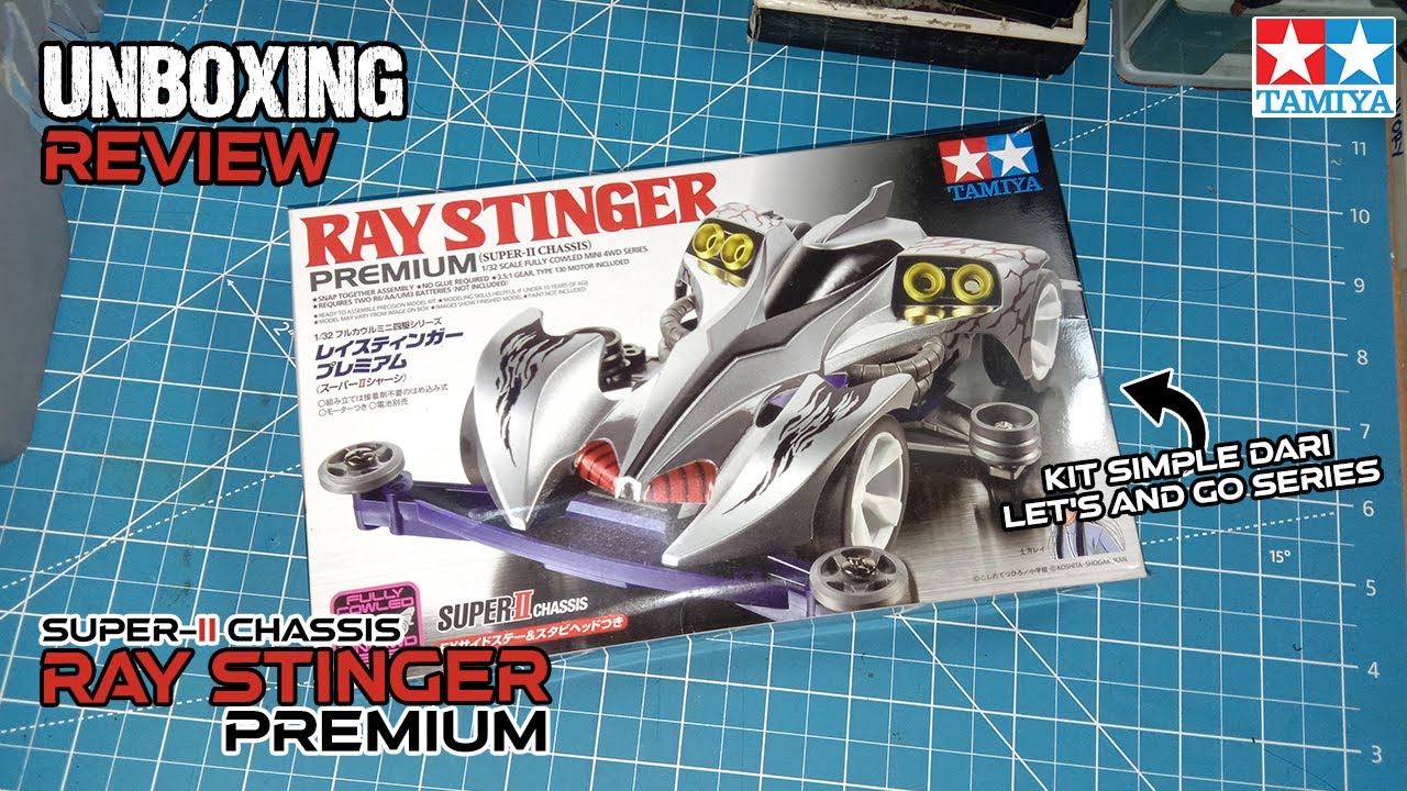 [ミニ四駆 ] Unboxing dan Review Kit Tamiya Ray Stinger - Kit yang Dulu ...