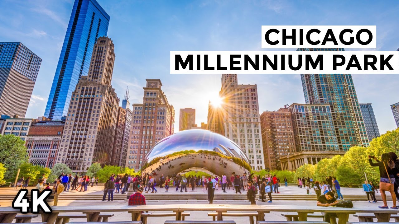 Chicago Virtual Walking Tour - Sunny Day In Millennium Park - YouTube