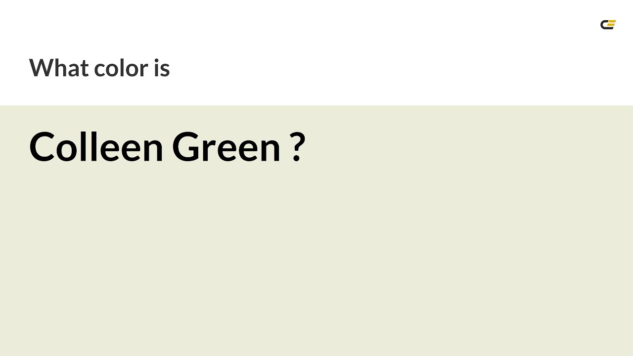 Colleen Green color #ebecda hex Cool Green color ebecda - YouTube