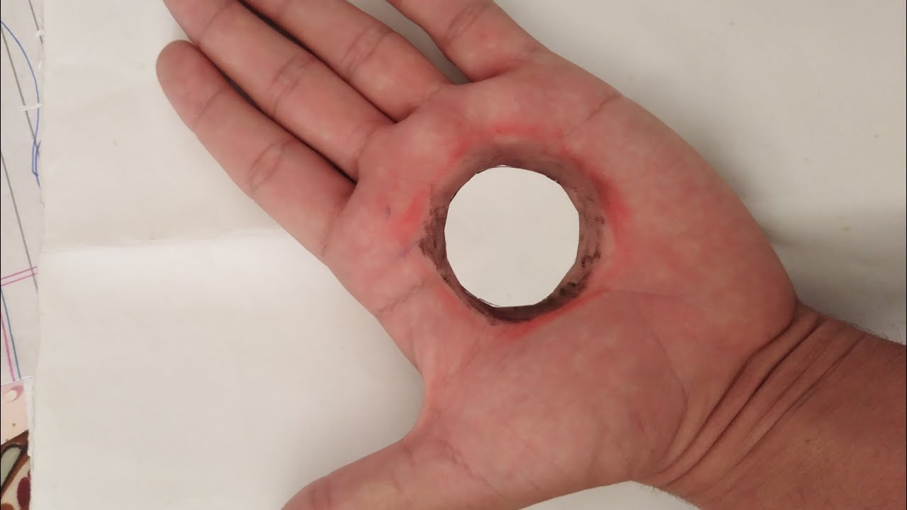 Hole in hand. easy drawing hack for kids - YouTube